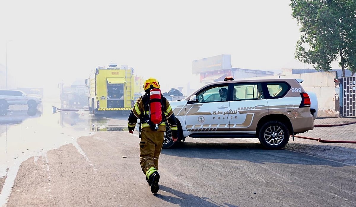 UAE: Major fire in Sharjah Industrial Area swiftly contained, no ...