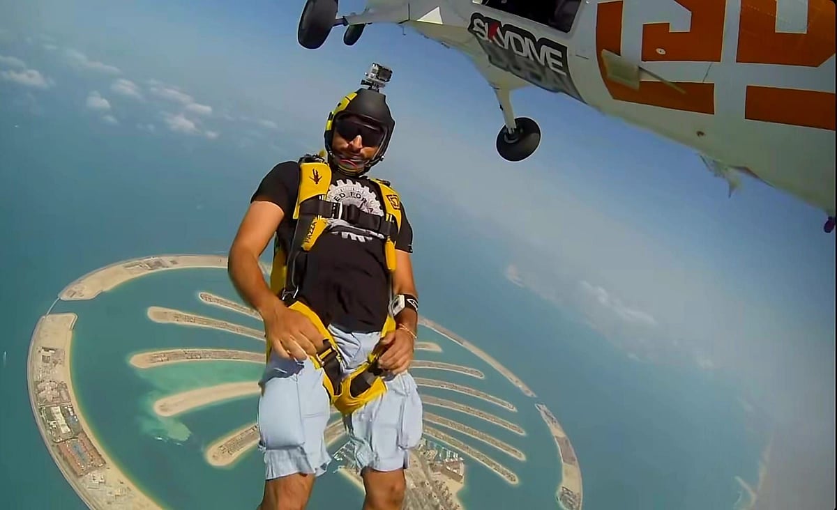 Watch: Sheikh Hamdan skydives over Palm Jumeirah in new video