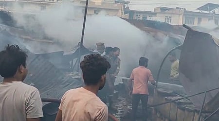 Hundreds of shops gutted in massive fire in UP's Kanpur