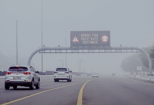 Dense fog in UAE: Red and yellow alerts issued, speed limits lowered ...