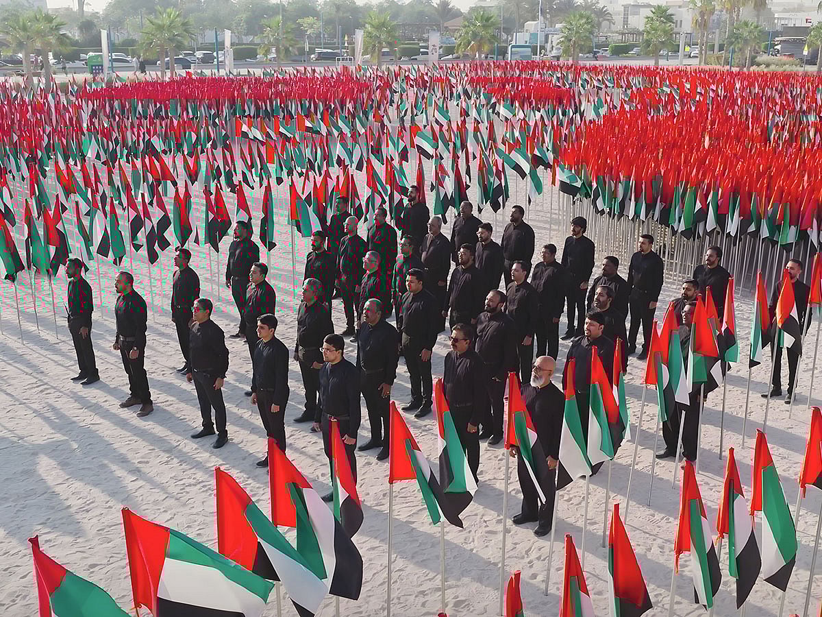 A community tribute: Choir sings UAE anthem in layered choral harmony