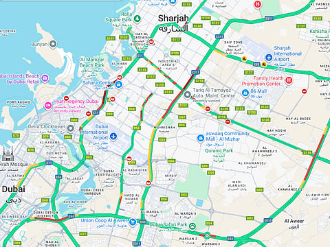 Traffic Alert: Heavy Congestion on Major Roads Between Sharjah and Dubai
