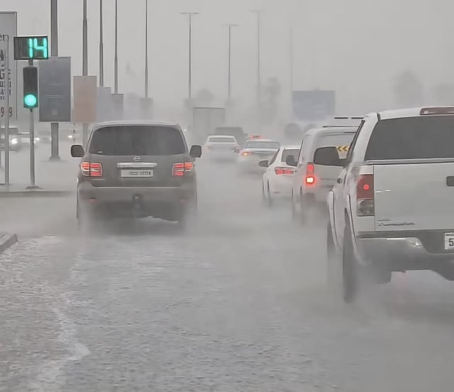 UAE Weather Alert: Heavy Rain in Fujairah, Cloudy Skies Over Dubai