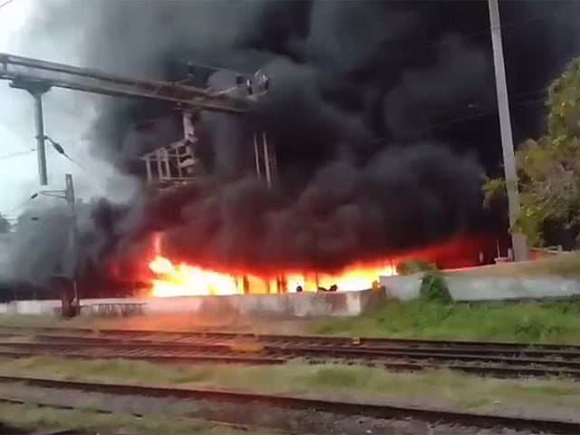 Massive Fire Destroys Over 200 Two-Wheelers at Thrissur Railway Station ...