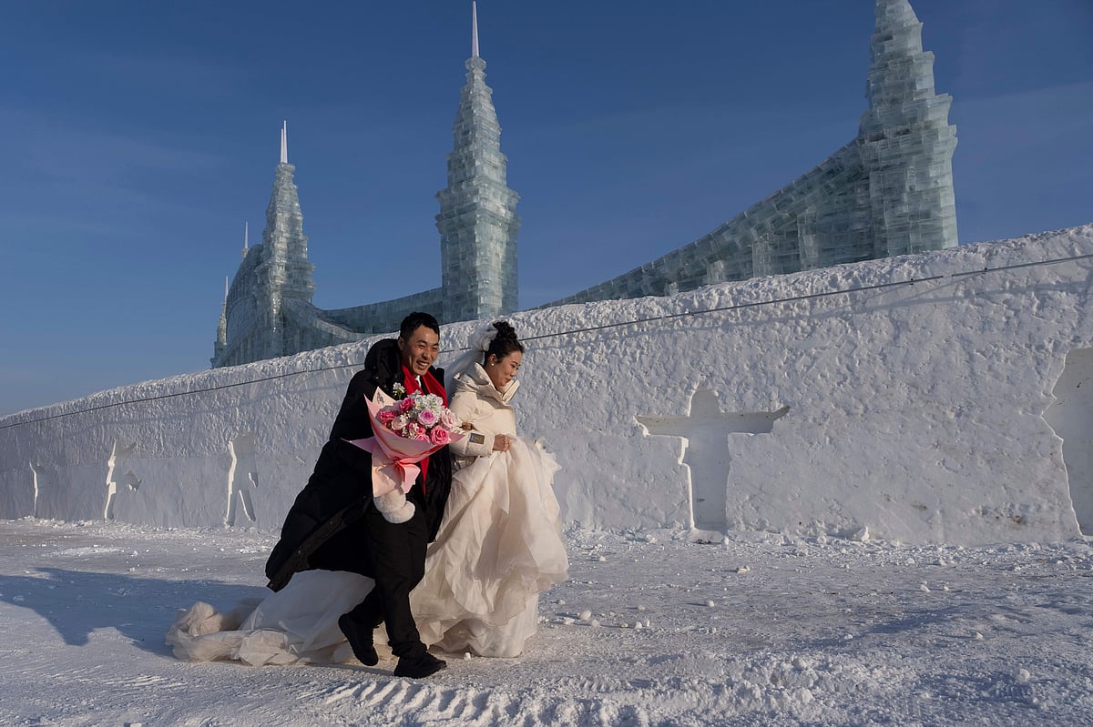 Mass Wedding at Harbin Ice and Snow Festival: Love in a Winter Wonderland