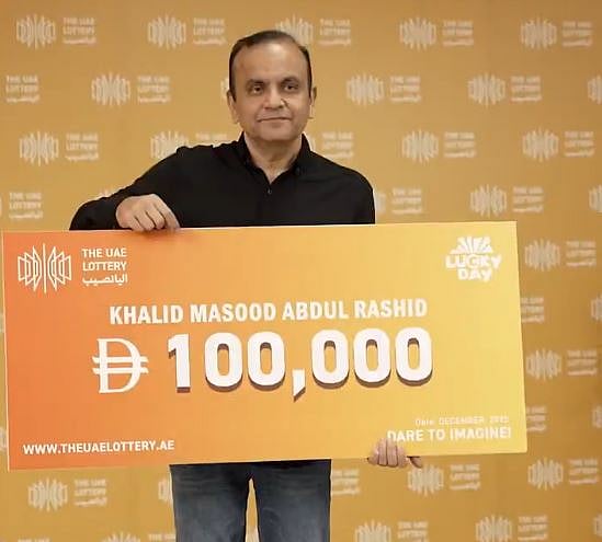 Pakistani Expat Khalid Masood Wins Dh100,000 in UAE Lottery After 25 Years