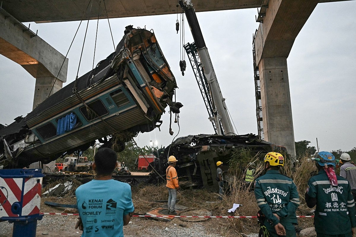 Tragic Crane Collapse in Thailand: 32 Dead as Train Derails