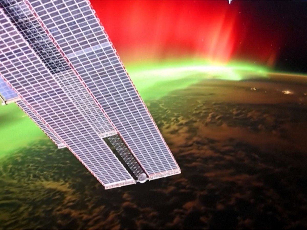 Rare Solar Storm Creates Stunning Auroras Captured from ISS