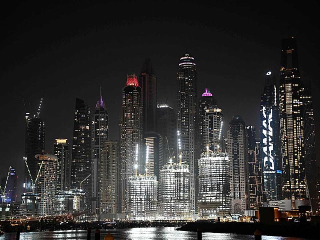 Dubai Marina Building Struck by Debris From Aerial Interception Linked ...