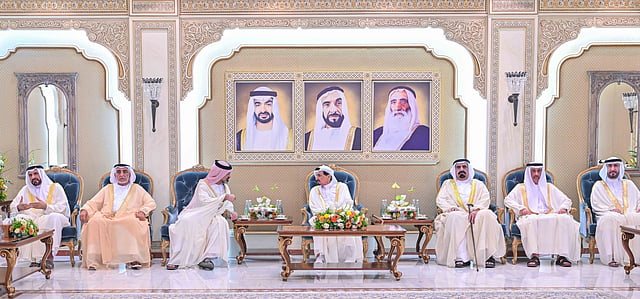 Ajman Ruler and Crown Prince Welcome Eid Al Fitr Well-Wishers at Al ...