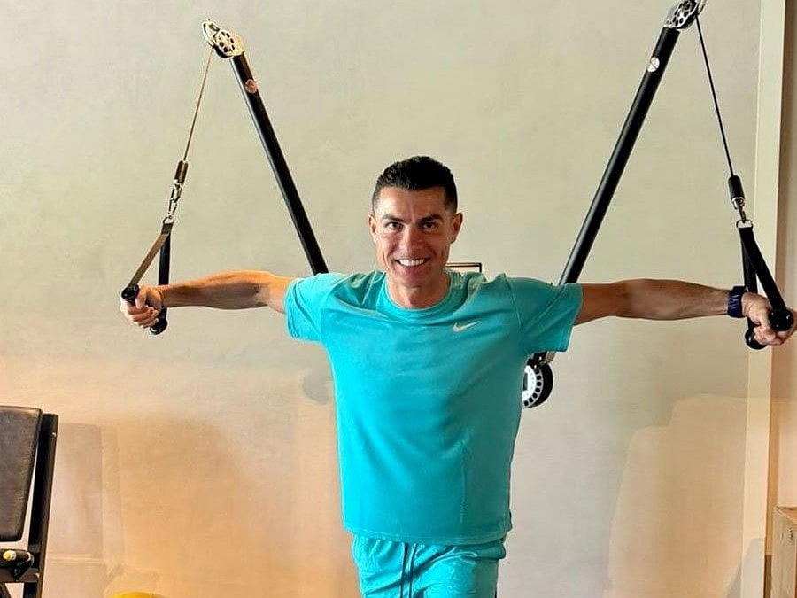 Ronaldo shares gym photos on Instagram after missing out on Portugal squad