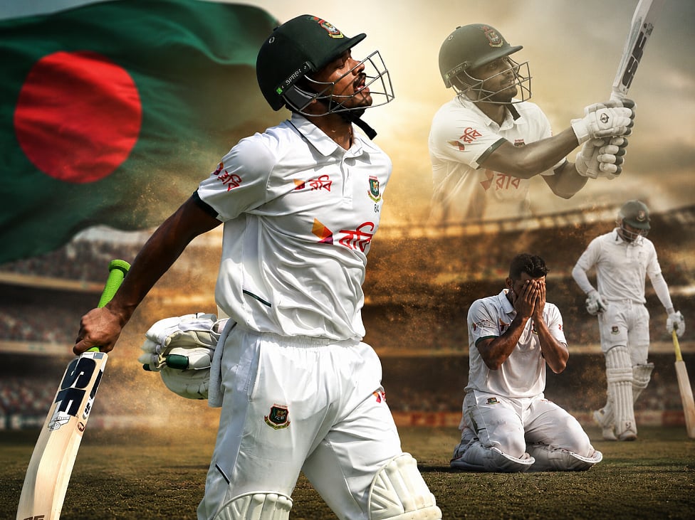 Najmul Hossain Shanto Hits Record 5th Test Century as Bangladesh ...