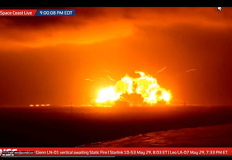 Blue Origin’s New Glenn rocket explodes in static fire test