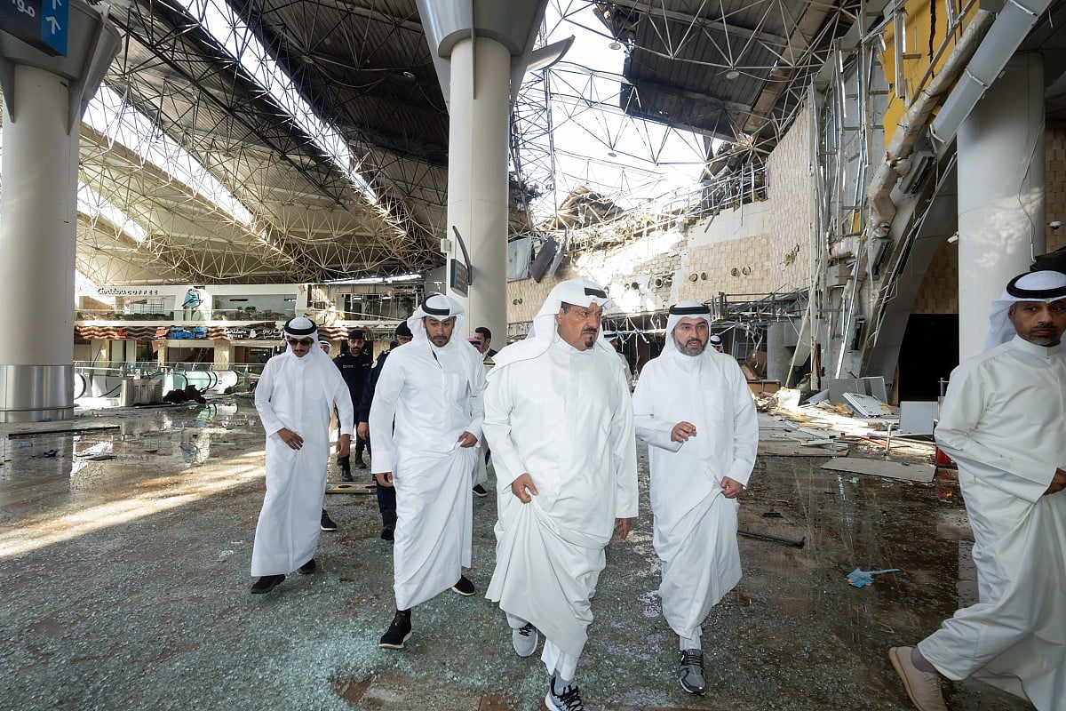 Kuwait PM Inspects Damage at International Airport Terminal 1 After ...