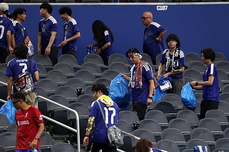 Class is permanent: 'Impeccable' Japanese fans praised for tidying up ...