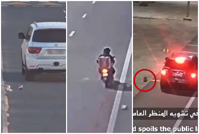 Throwing waste from vehicles in Abu Dhabi: Dh1,000 fine, six black ...