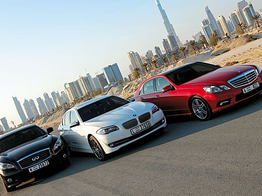 The great V8 hype: Infiniti M56 vs BMW 550i vs Mercedes-Benz E500