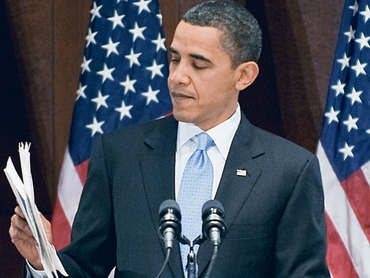 Obama's flag flying high again