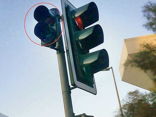 Unending wait at traffic signal in Dubai