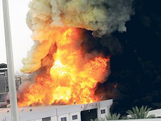 Life in Sharjah hit as exploding flames devour four warehouses