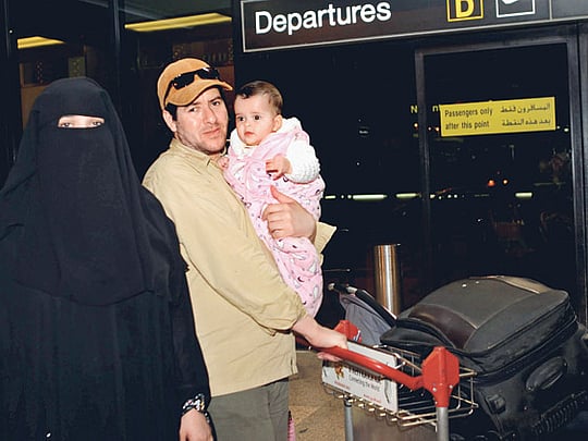 Residents help baby Al Batoul and her family return to Algeria