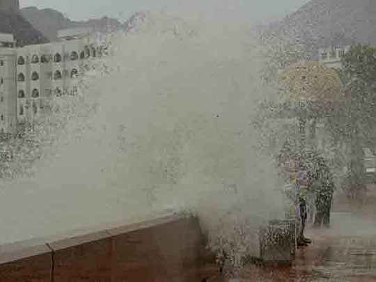 Weakened Cyclone Phet hits Oman, causes floods