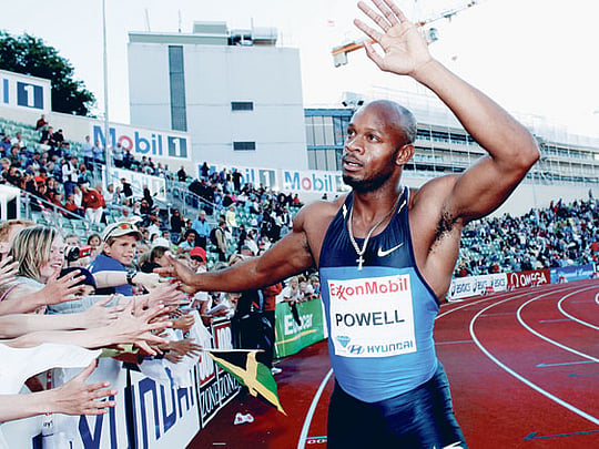 Asafa Powell warms up for bigger battles