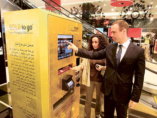 Proving its metal: Dubai ATM gives gold