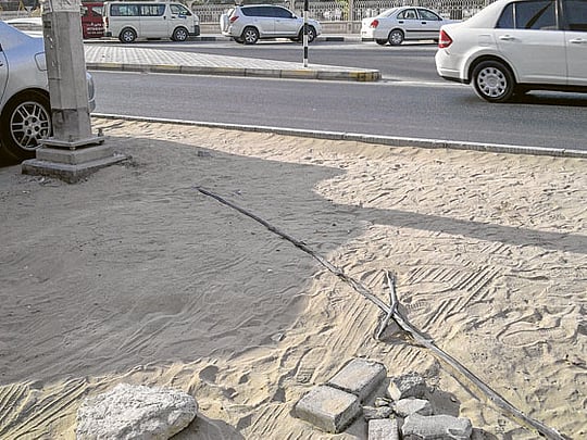 Dangerous cables exposed