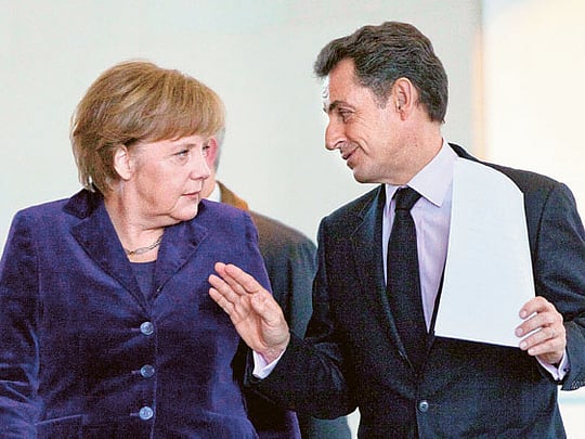 Merkel, Sarkozy stress growth to stem crisis