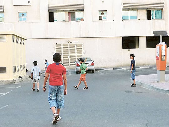 Children playing dangerous games