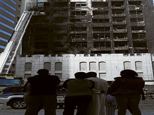 Tossed, lighted cigarette caused fire in Al Baker tower