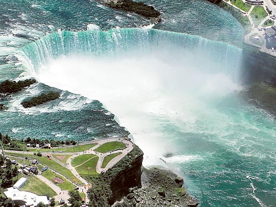 Across Niagara Falls by tightrope