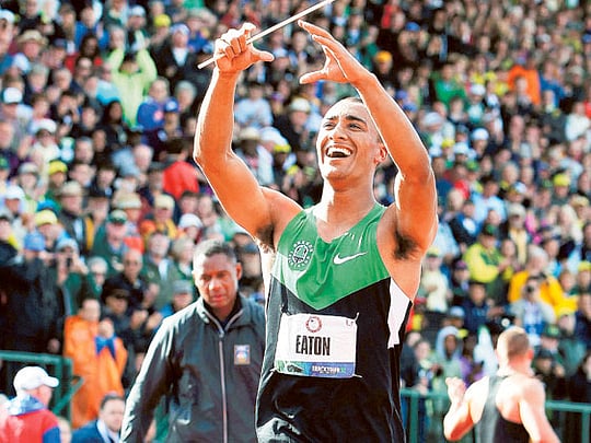 Eaton sets decathlon world record