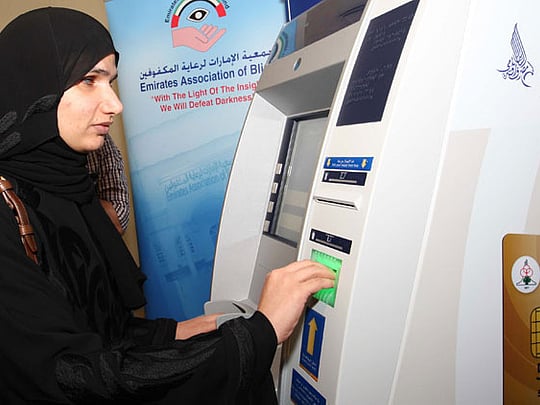 ATM for visually impaired opens in Sharjah