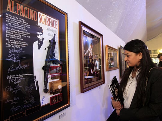 Scarface poster with Uzi gun anyone? Price is a mere Dh170,500