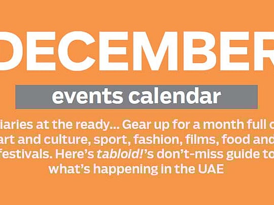 UAE events calendar: December 2013