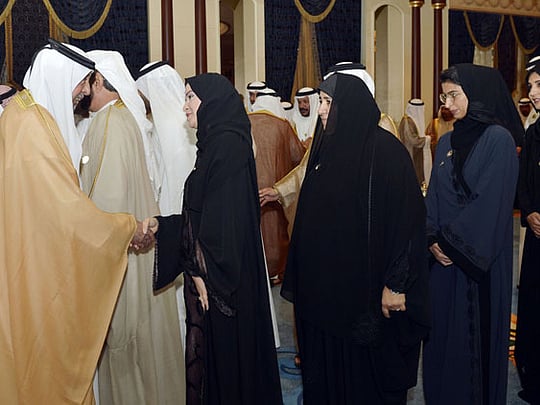 Khalifa receives Rulers