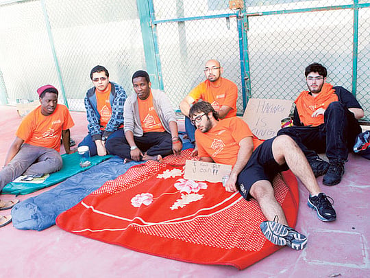 University students in Dubai live homeless for 5 days to support charity