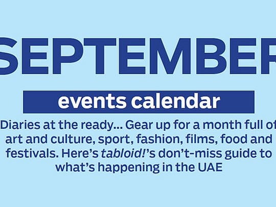 UAE events calendar: September 2013