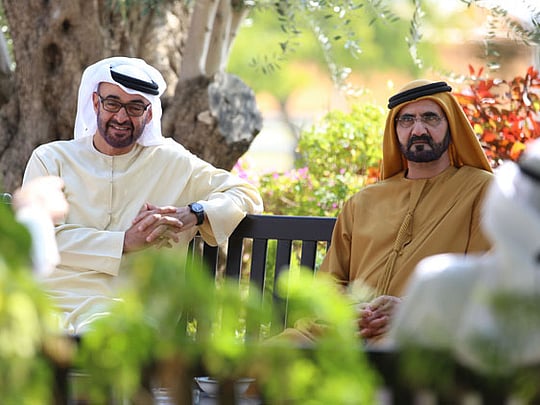 Mohammad Bin Rashid receives Mohammad Bin Zayed