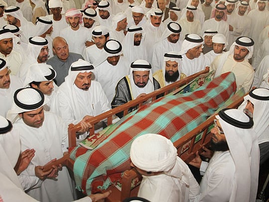 Dr Abdullah Omran Taryam laid to rest in Sharjah