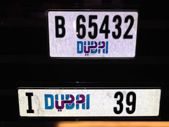 New Dubai number plates for 2014
