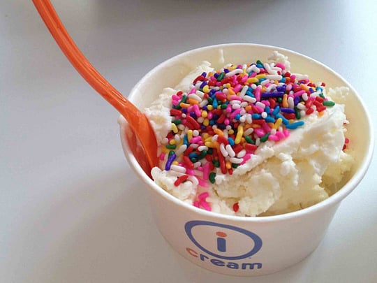 Create your own icecream at iCream... and eat it too