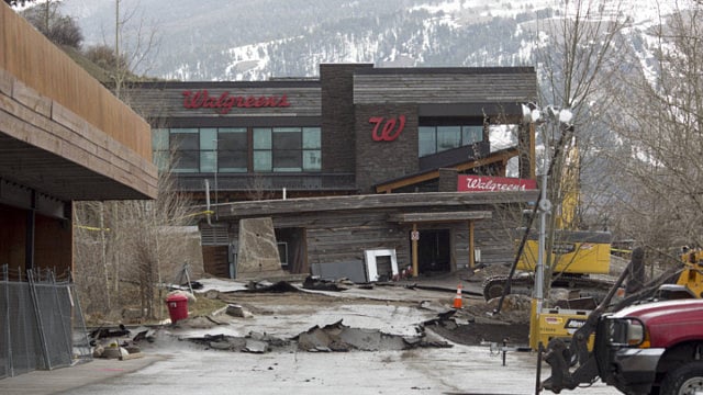 Looming, creeping landslide splits home in Wyoming