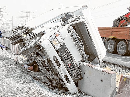 What drives heavy vehicle accidents in UAE?