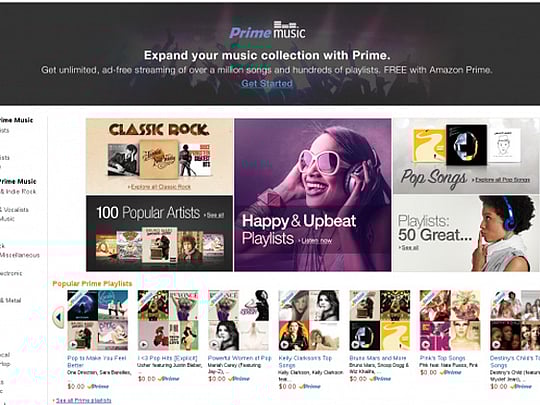 Amazon launches streaming ‘Prime Music’ service