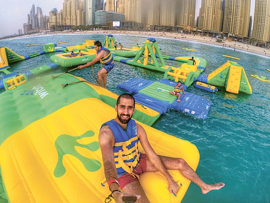 Dubai's floating Beach Water Park is 'world's biggest'
