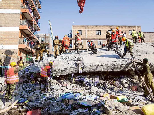 At least two dead in Nairobi high-rise building collapse