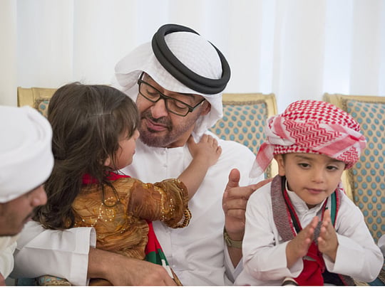Mohammad Bin Zayed visits family of martyr Hamoud Ali Saleh Al Ameri